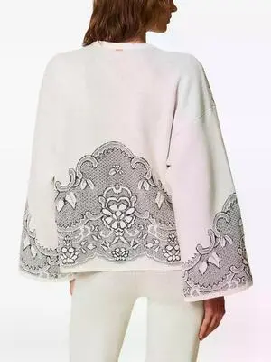 TWINSET Wool-blend Jacquard Maxi Jumper