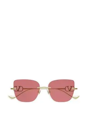 Valentino Garavani V-logo Rimless Sunglasses - Pink