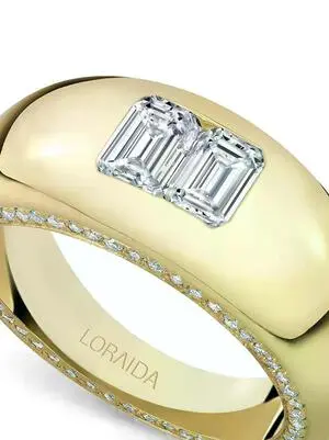 Loraida 18k Yellow Emerald And Diamond Ring
