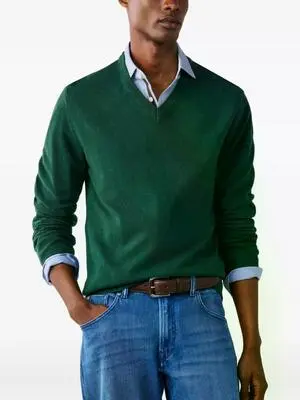HACKETT LONDON Elbow-patch V-neck Sweater