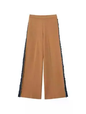 TWINSET Knit Trousers With Denim Trim