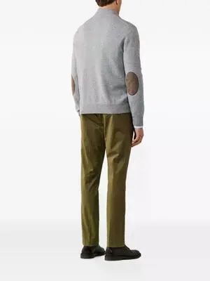 HACKETT LONDON Quarter-zip Elbow-patch Sweater
