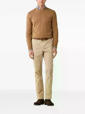 HACKETT LONDON Patch-detail Crew-neck Sweater - Neutrals