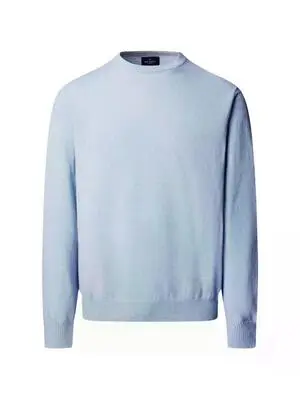 HACKETT LONDON Elbow-patch V-neck Knit - Blue