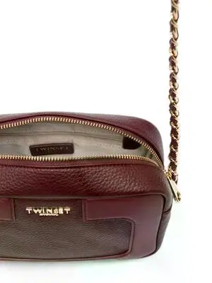 TWINSET Logo Plaque Chain Strap Cross Body Bag