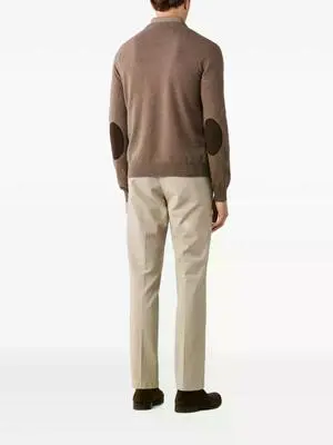 HACKETT LONDON Elbow-patch Crew-neck Knit