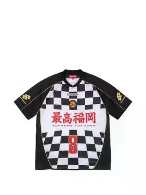 Supreme Checkerboard Soccer Jersey - Black