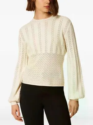 TWINSET Crew Neck Punched Knit Jumper