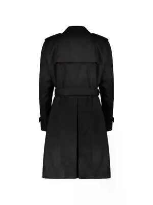 Burberry Double-breasted Belted Trench Coat - Black