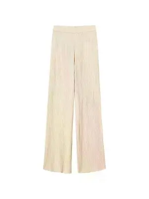 TWINSET Ribbed Knit Trousers With Elasticated Waist
