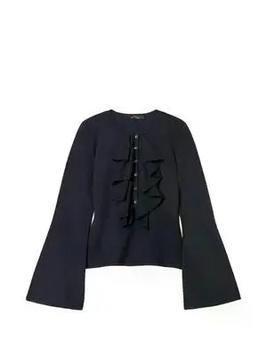 TWINSET Fitted Jumper With Ruffles - Blue
