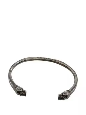 Alexander McQueen Twin Skull Cuff Bracelet - Silver