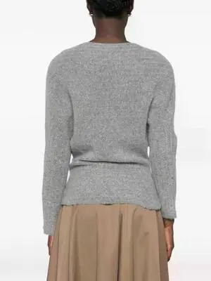 RUOHAN Batwing Sleeve Boat Neck Sweater