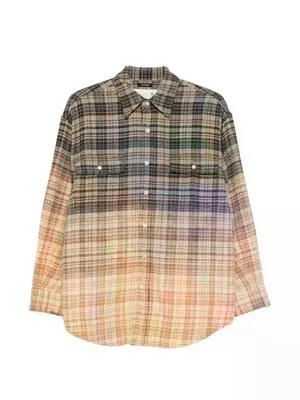 R13 Checked Long-sleeve Shirt - Neutrals
