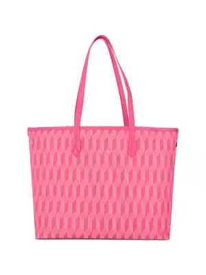 AU DEPART Tote 47 Monogram-jacquard Leather-trim Tote Bag - Pink