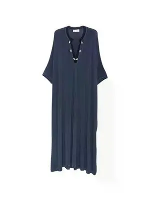 Marina Rinaldi Pearl-embellished Kaftan Maxi Dress
