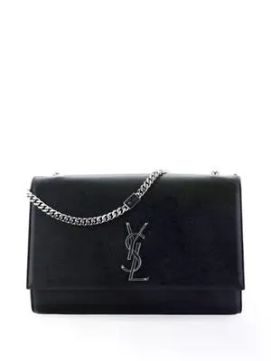 Saint Laurent Monogram Grainy Leather Large Crossbody Bag - Black