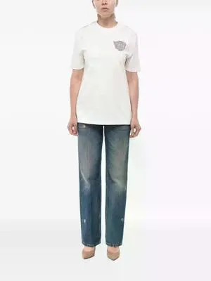 JIL SANDER Jewel-pin Cotton T-shirt