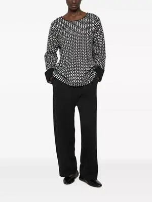 Marina Rinaldi Geometric Pattern Long Sleeve Sweater