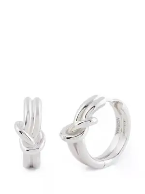 NORMA JEWELLERY Sterling Knot Detail Hoop Earrings