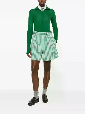 THE FRANKIE SHOP Sade Ribbed-knit Half-zip Sweater