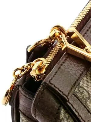 Gucci Ophidia Top Handle Gg Coated Canvas With Leather Small Tote Bag