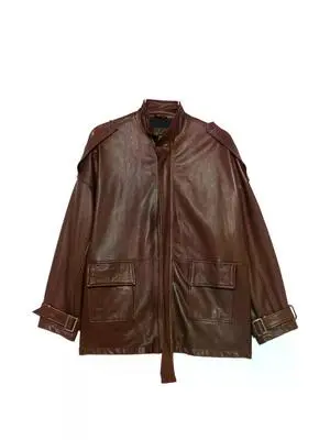 GIORGIO BRATO Leather Zip-up Jacket