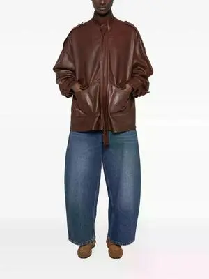 GIORGIO BRATO Leather Zip-up Jacket