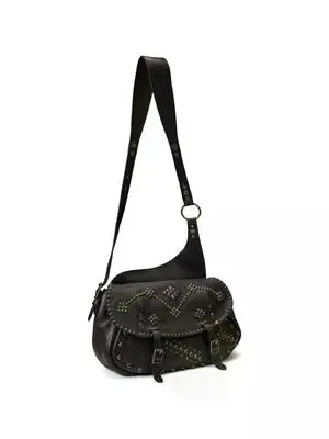Ralph Lauren Stud-embellished Leather Messenger Bag