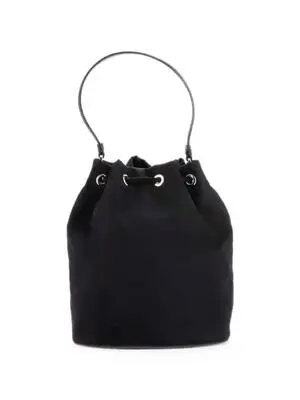 Prada Top Handle Bead Embellished Re-nylon Mini Bucket Bag