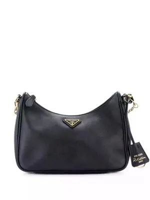 Prada Re-edition 2005 Shoulder Bag Saffiano Leather Small Crossbody Bag - Black