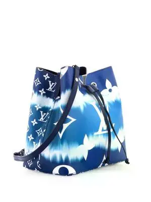 LOUIS VUITTON Neonoe Handbag Limited Edition Escale Monogram Giant Mm Bucket Bag Blue