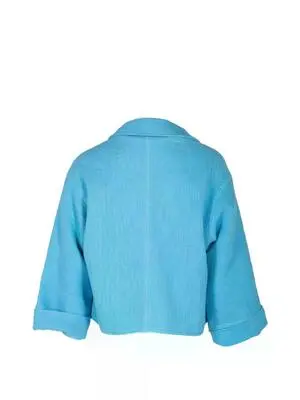 MARRAKSHI LIFE Notched-lapel Textured Jacket - Blue