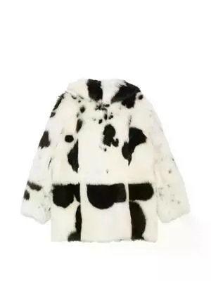 LISKA Dalmatian Print Faux Fur Jacket
