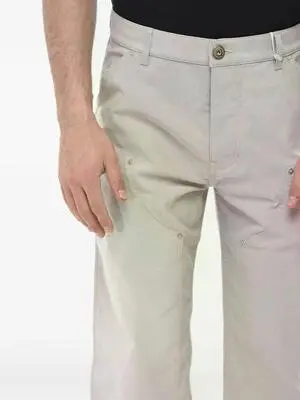 FERRAGAMO Cotton-blend Pants With Logo Button Detail