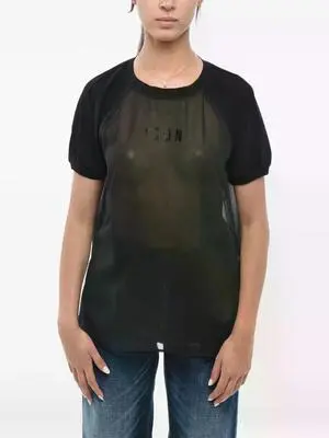 Dsquared2 Icon Rhinestone-embellished Sheer T-shirt