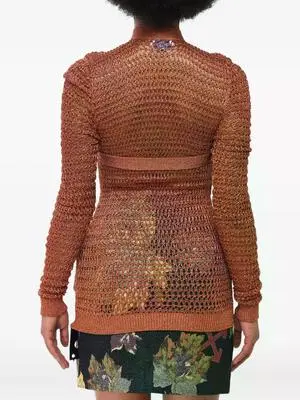 Off-White Criss-cross Detail Net Sweater