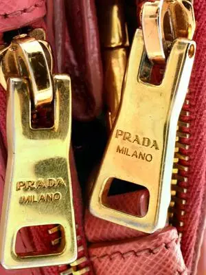 Prada Double Zip Lux Saffiano Leather Medium Tote Bag