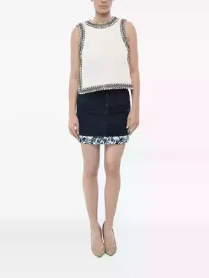 Gucci Sleeveless Top With Jeweled Edges
