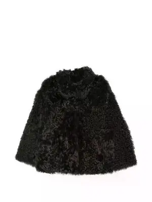 LISKA Curly Lamb Shearling Jacket - Brown