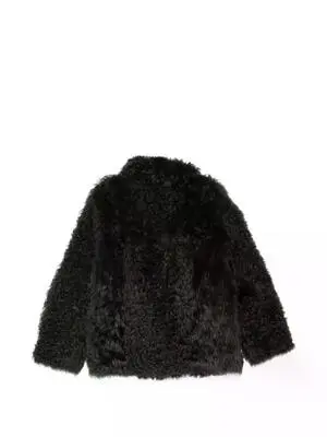 LISKA Curly Lamb Shearling Jacket - Brown