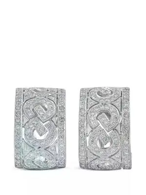 LB EXCLUSIVE 18k White Gold Diamond Open-work Earrings