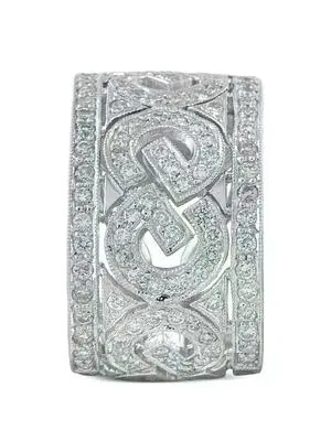 LB EXCLUSIVE 18k White Gold Diamond Open-work Earrings
