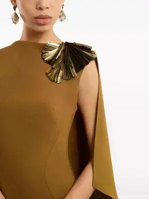 GEMY MAALOUF Asymmetric Cape Dress