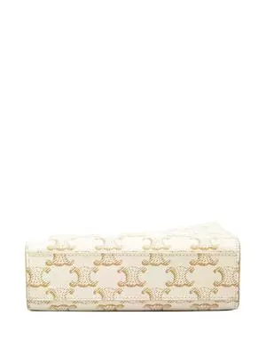 Celine 2021 Mini Triomphe Coated Canvas Vertical Cabas Satchel