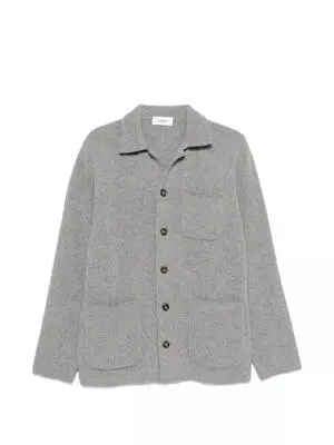 LARDINI Button-fastening Notched Collar Cardigan - Grey