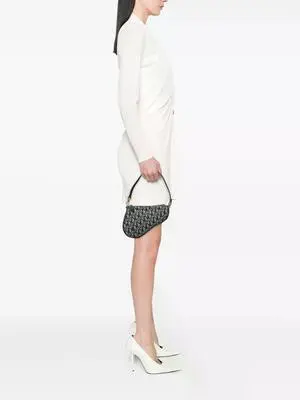 Dior Monogram Canvas Saddle Pochette Shoulder Bag