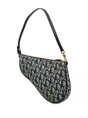 Dior Monogram Canvas Saddle Pochette Shoulder Bag