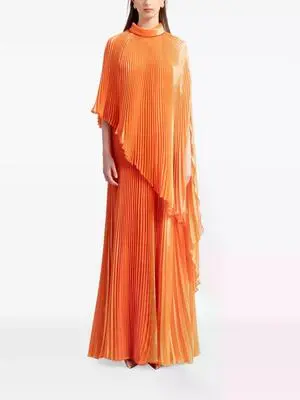 GEMY MAALOUF Pleated Asymmetric Maxi Dress