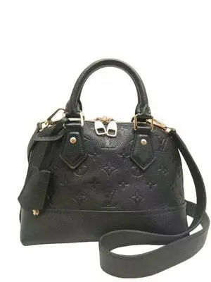 LOUIS VUITTON Monogram Empreinte Neo Alma Bb Satchel - Black